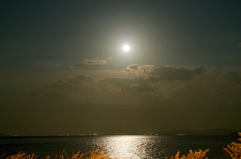湖岸に月 – ちょっとニュース CHOTTONEWS